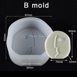 Irregular Abstract Face Candle Mold Human Face Epoxy Mold - Etsy