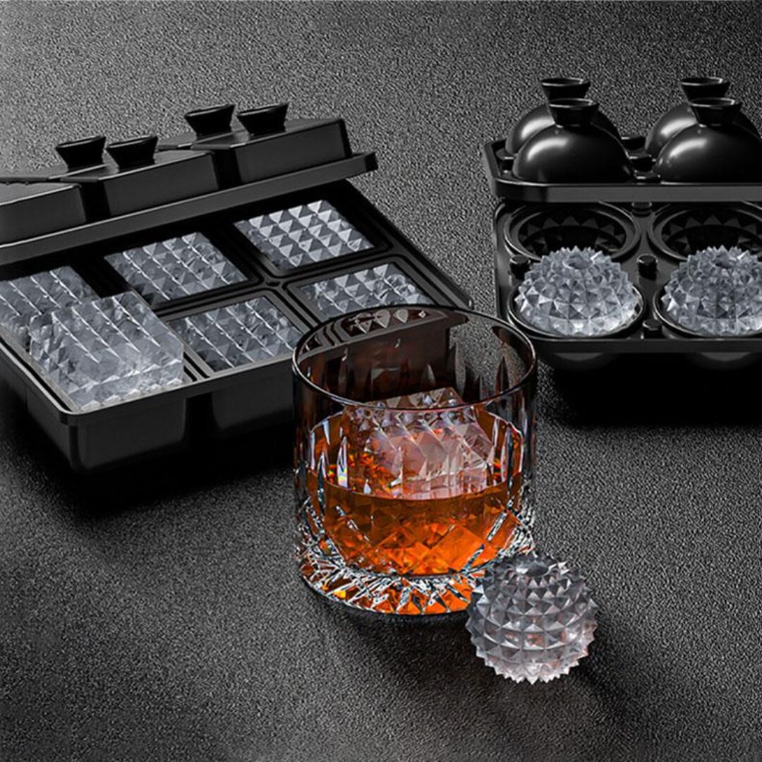 6 Holes Diamond Shaped Round Ball Ice Ball Food Grade Mold Square Ice ...