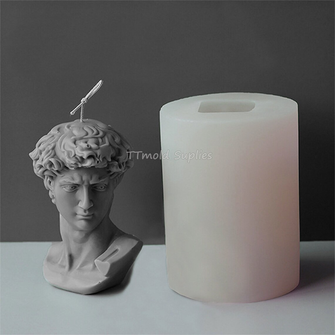 David Statue Candle Silicone Mold Greek Portrait Candle Mold - Etsy
