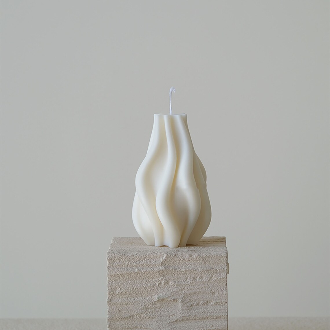 Geometric Abstract Water Wave Striped Candle Silicone Mold,creative ...