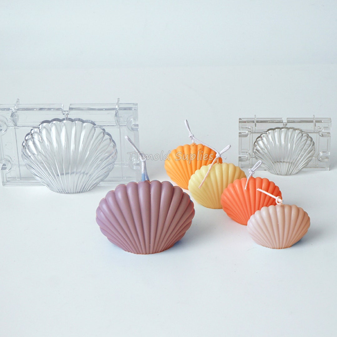 Shell Candle Acrylic Mold, Scallop Candle Mold, Sea Creature Soap Mold ...