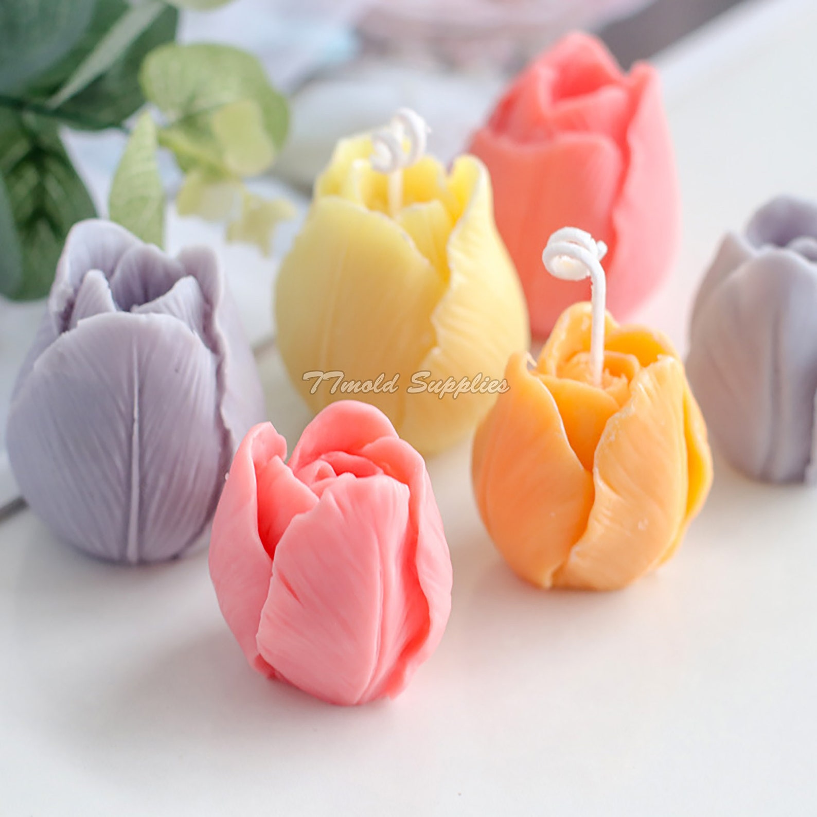 Tulip Candle Silicone Mold 3D Flower Candle Mold Chocolate - Etsy