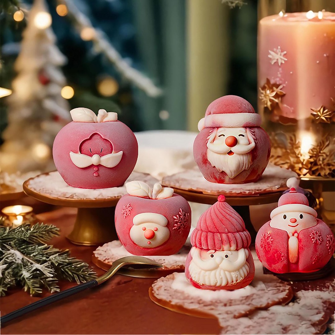 Christmas Santa Claus Apple Chocolate Mousse Cake Silicone Mold ...