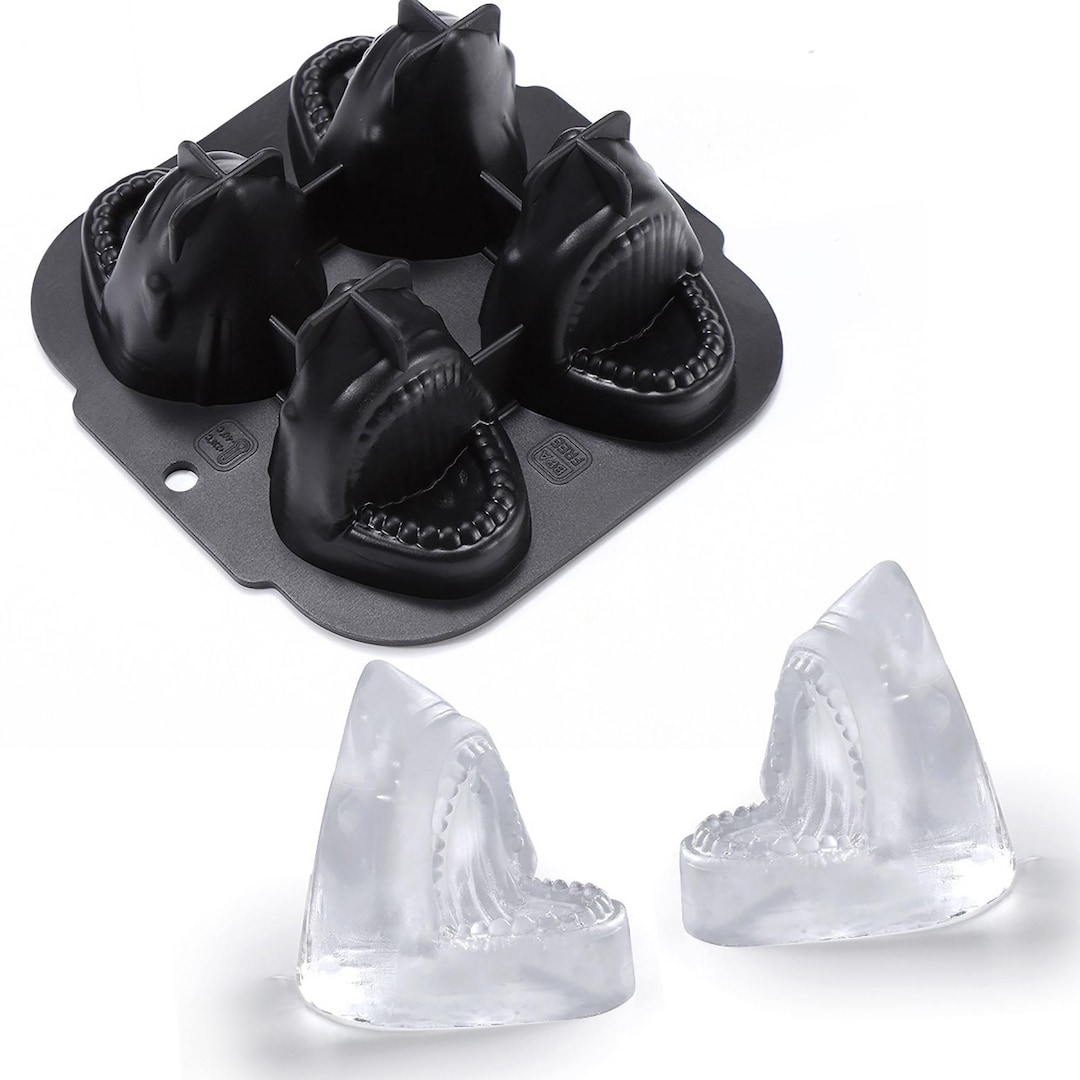 Large Shark Ice Box Silicone Mold: Whiskey Animal Ice Cube Making Tools ...