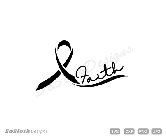 Faith Ribbon Svg Png Dxf Files Instant DOWNLOAD for Cricut - Etsy