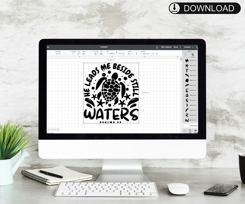 He Leads Me Beside Still Waters Svg Png Dxf Files Instant - Etsy