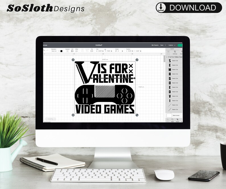 V is for Video Games Svg Instant DOWNLOAD for Cricut Kids | Etsy