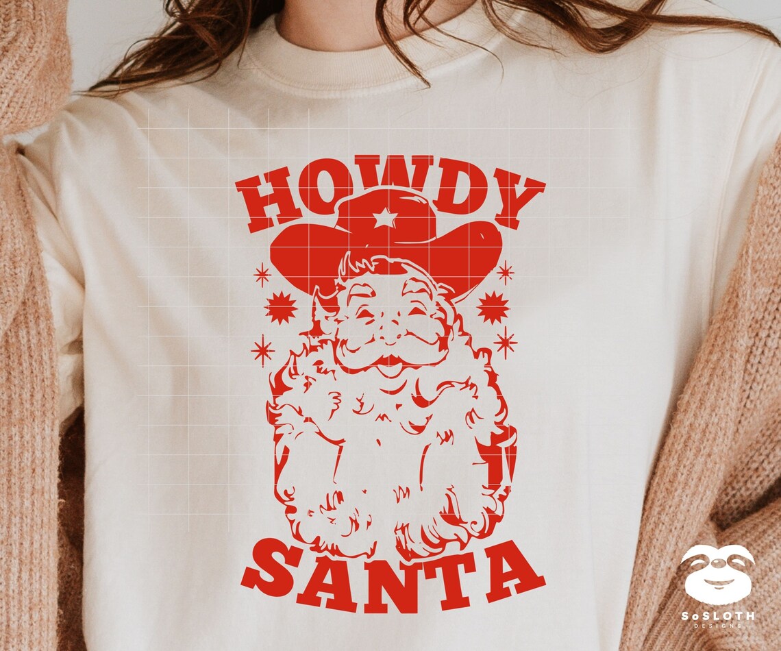 Howdy Santa Svg Png Dxf Files Instant DOWNLOAD for Cricut - Etsy