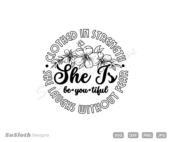 She is Beautiful Svg Png Dxf Files Instant DOWNLOAD for - Etsy