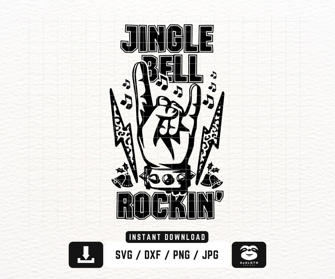 Christmas Svg, Jingle Bell Rockin Svg, Png Dxf Files, Instant DOWNLOAD ...
