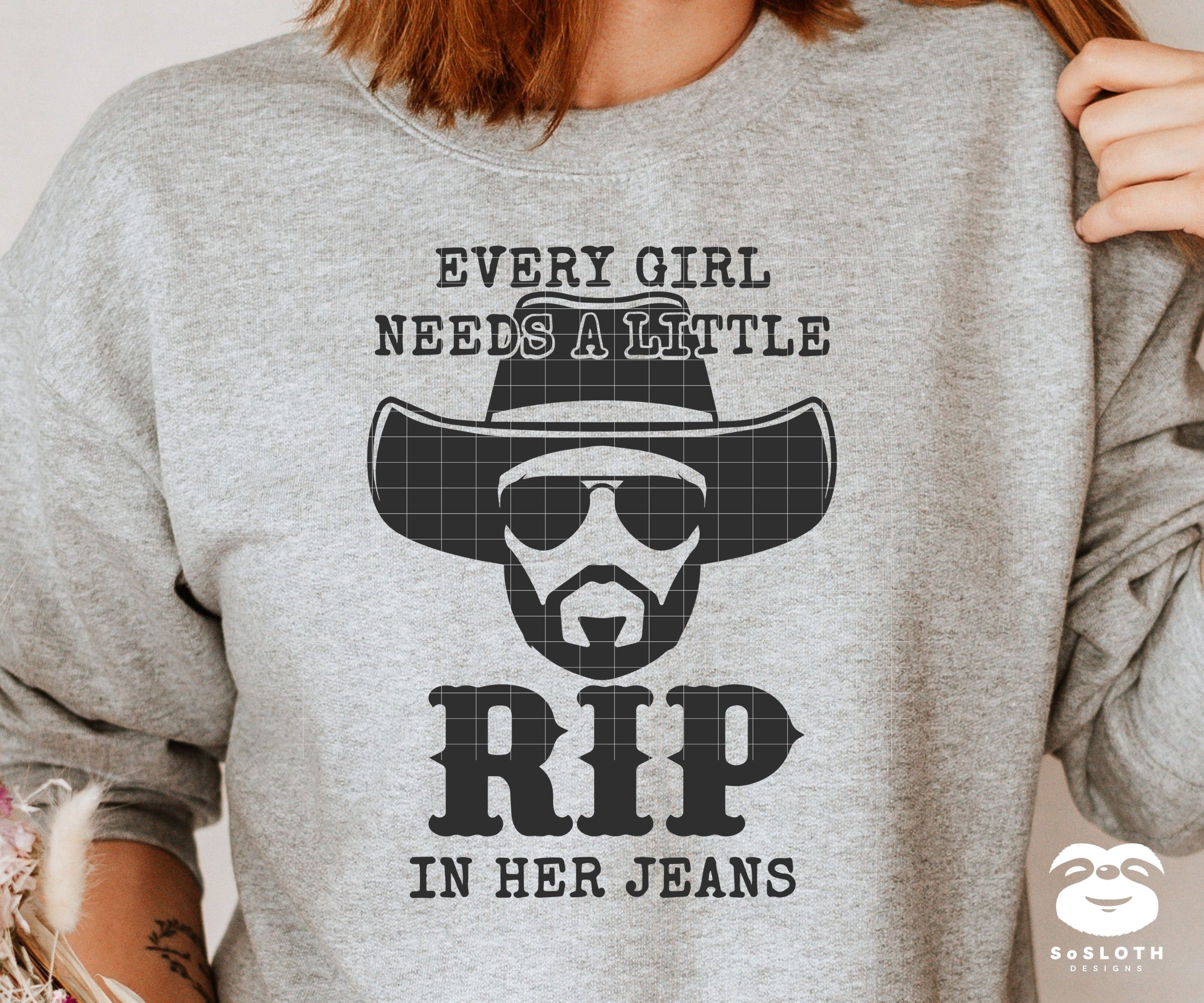 Every Girl Needs A Little Rip in Her Jeans Svg Png Dxf Files - Etsy