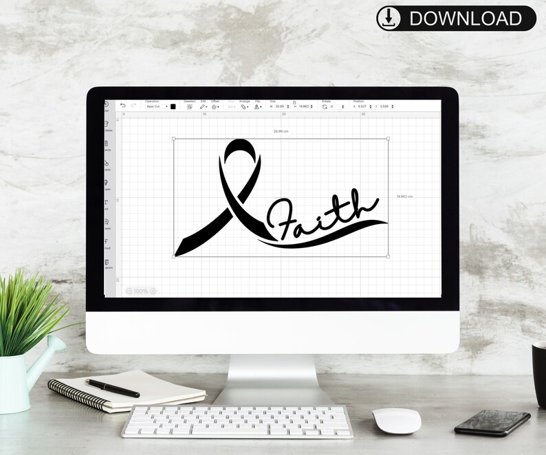 Faith Ribbon Svg Png Dxf Files Instant DOWNLOAD for Cricut - Etsy
