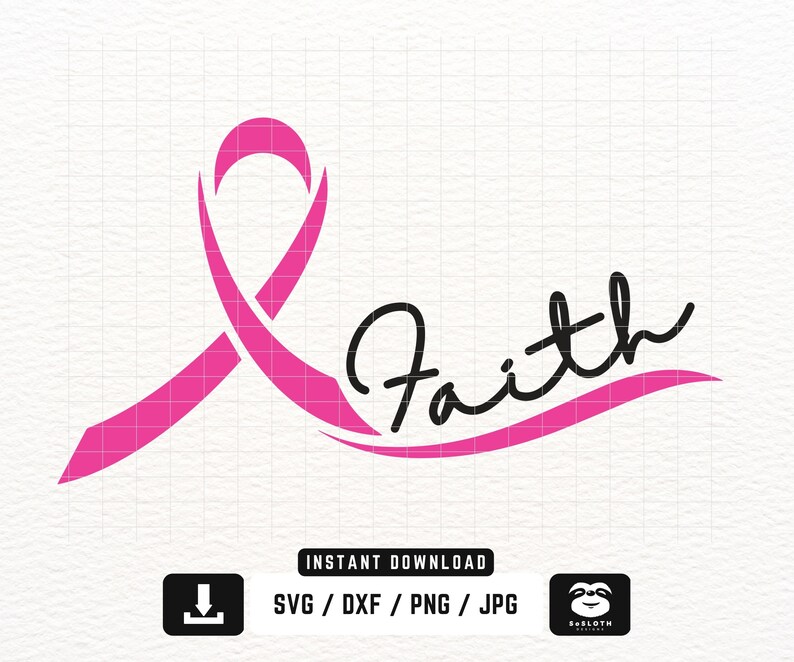 Faith Ribbon Svg Png Dxf Files Instant DOWNLOAD for Cricut - Etsy