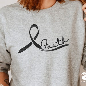 Faith Ribbon Svg, Png Dxf Files, Instant DOWNLOAD for Cricut, Breast ...