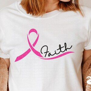 Faith Ribbon Svg, Png Dxf Files, Instant DOWNLOAD for Cricut, Breast ...