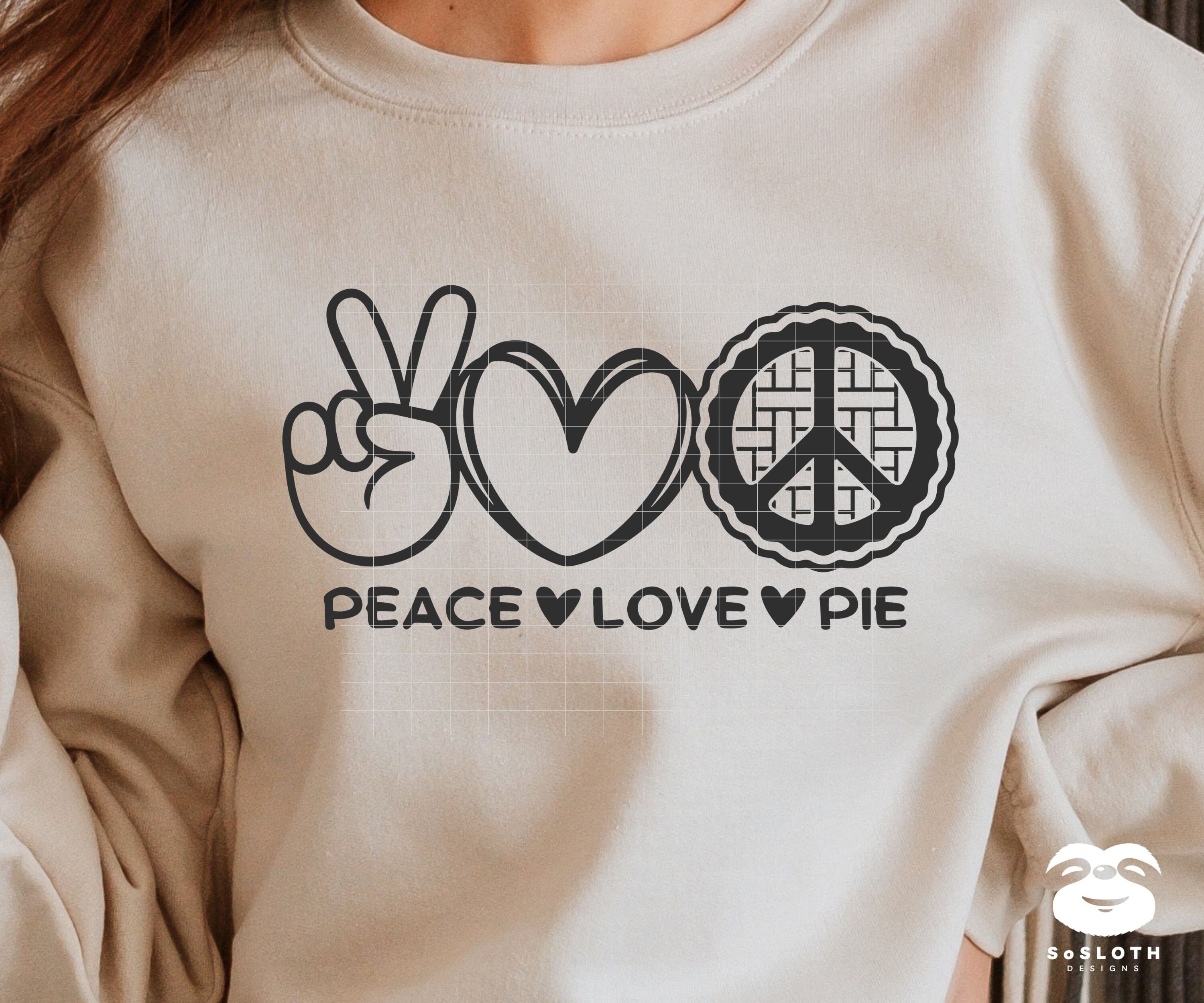 Peace Love Pie Svg Png Dxf Files Instant DOWNLOAD for - Etsy