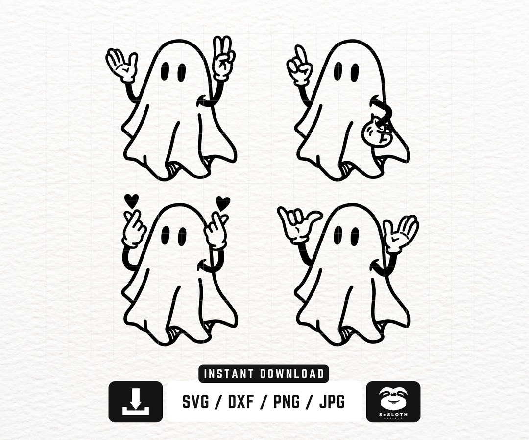 Halloween Svg, Ghosts Svg, Png Dxf Files, Instant DOWNLOAD for Cricut ...