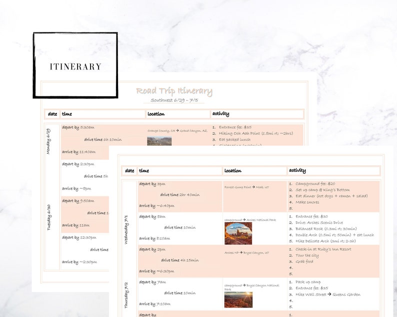 Complete Road Trip Planner Printable PDF Instant Download - Etsy Canada