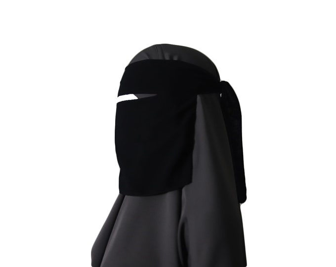 Short One Layer Niqab, Single Layer Niqab, 1 Layer Niqab, Niqab Veil ...
