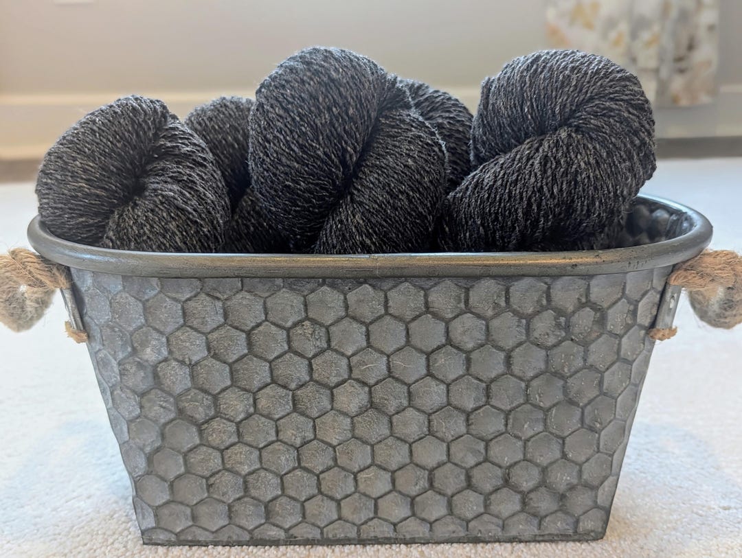 Jacob Wool With Silk Yarn Natural Grayish Brown With Hints of Teal - Etsy