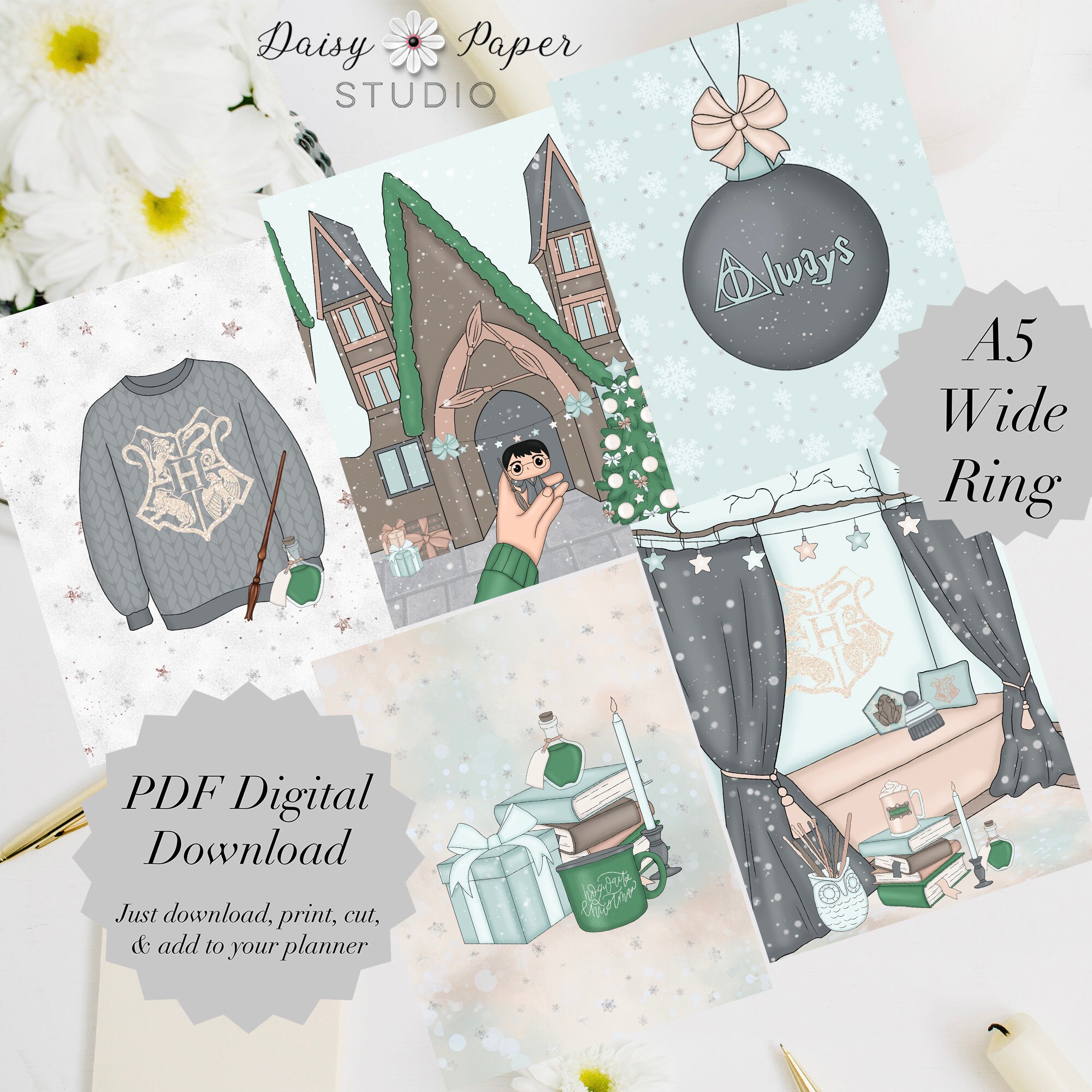 Paper & Party Supplies Calendars & Planners A5 WIDE RING Wizard School ...