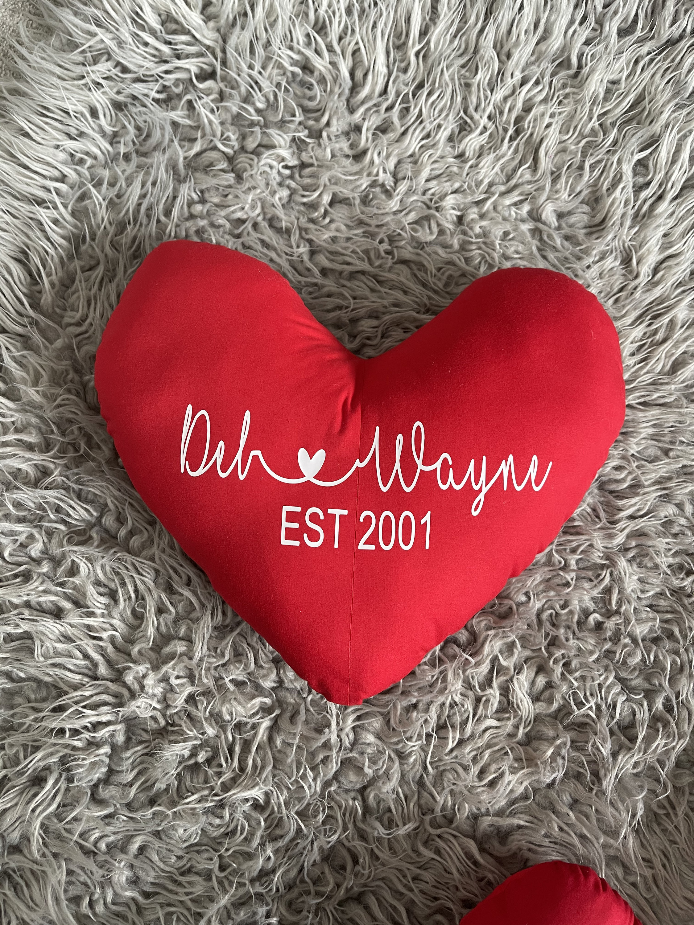 Cojín en forma de corazón almohada personalizada - Etsy España