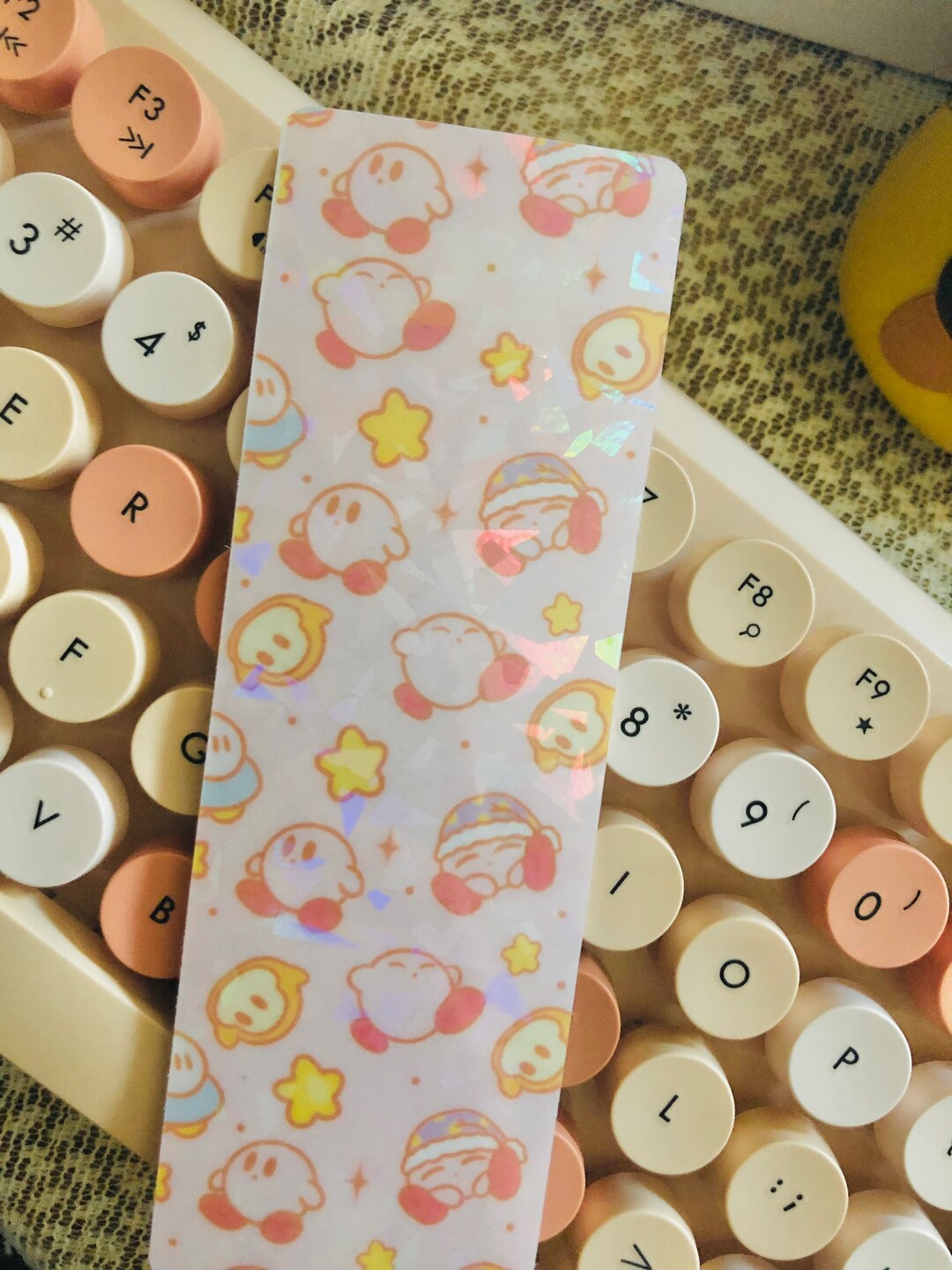 Cute Kirby Bookmarks- Laminated Bookmark-gaming Bookmarks-poyo - Etsy