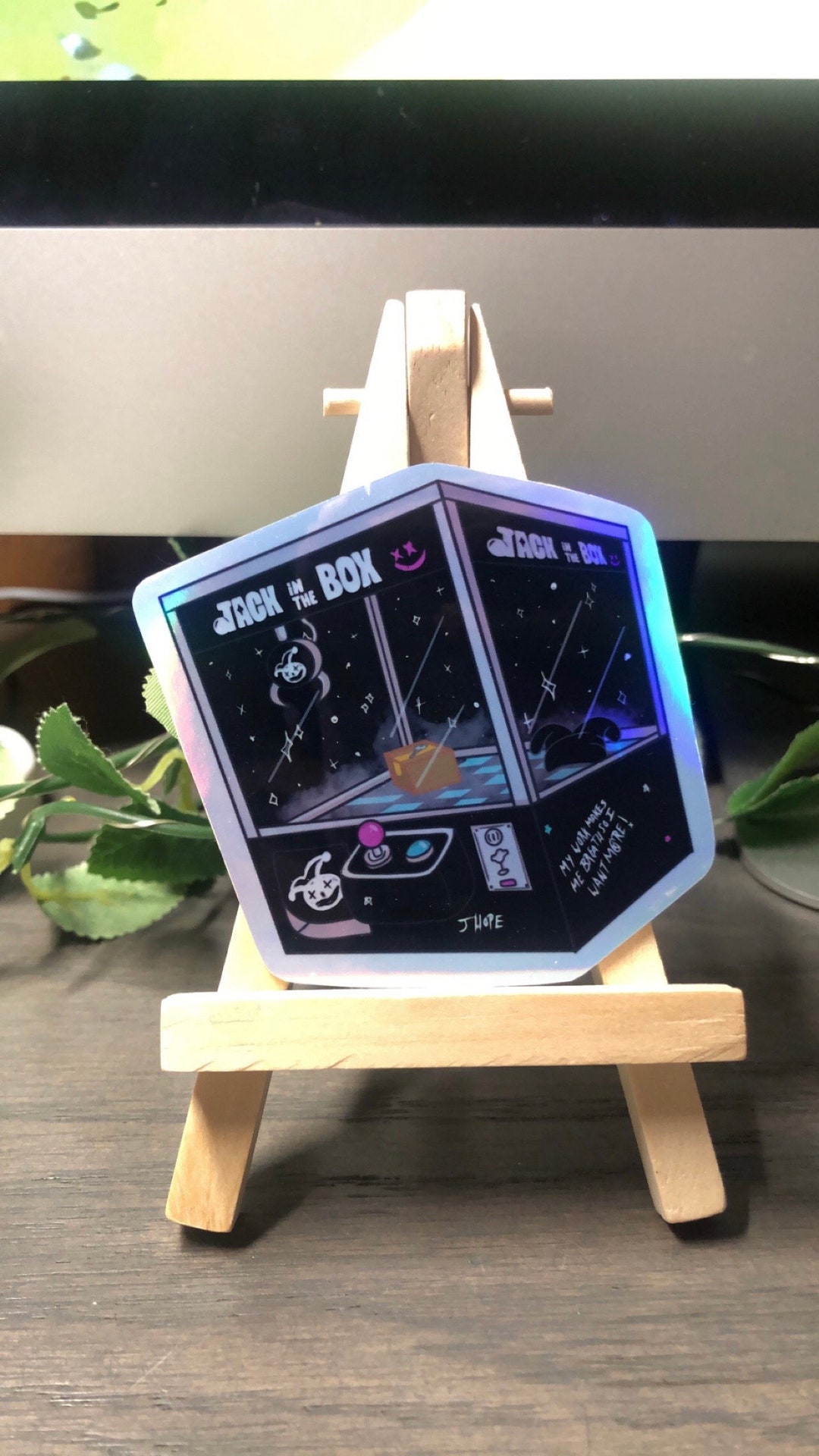 Jack in the Box Holographic Claw Machine Sticker - Etsy