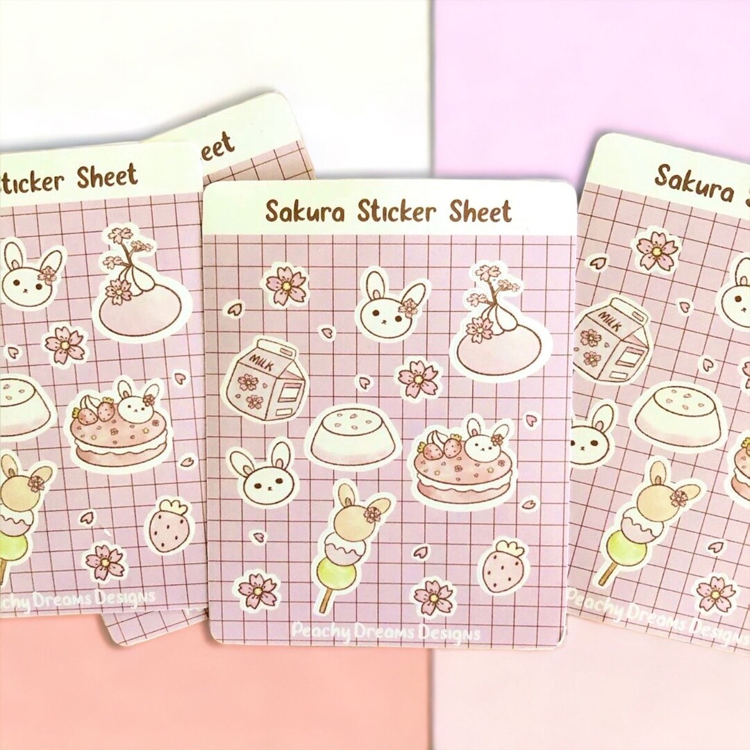 Sakura Sticker Sheet - Etsy