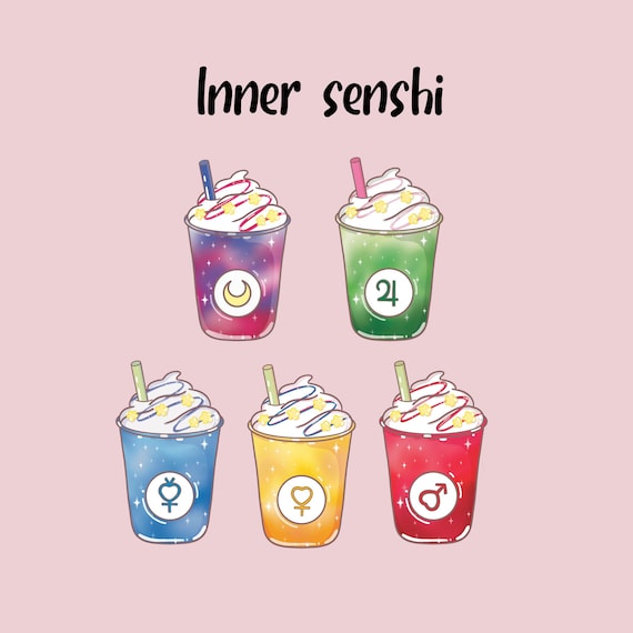SM Anime Frappe Sticker Set | Etsy