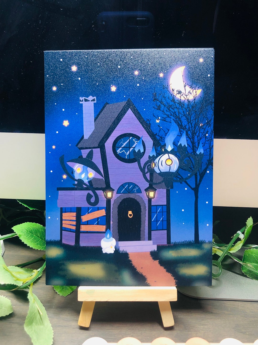 Pokémon Ghost Type Haunted House Print | Decoration - Etsy