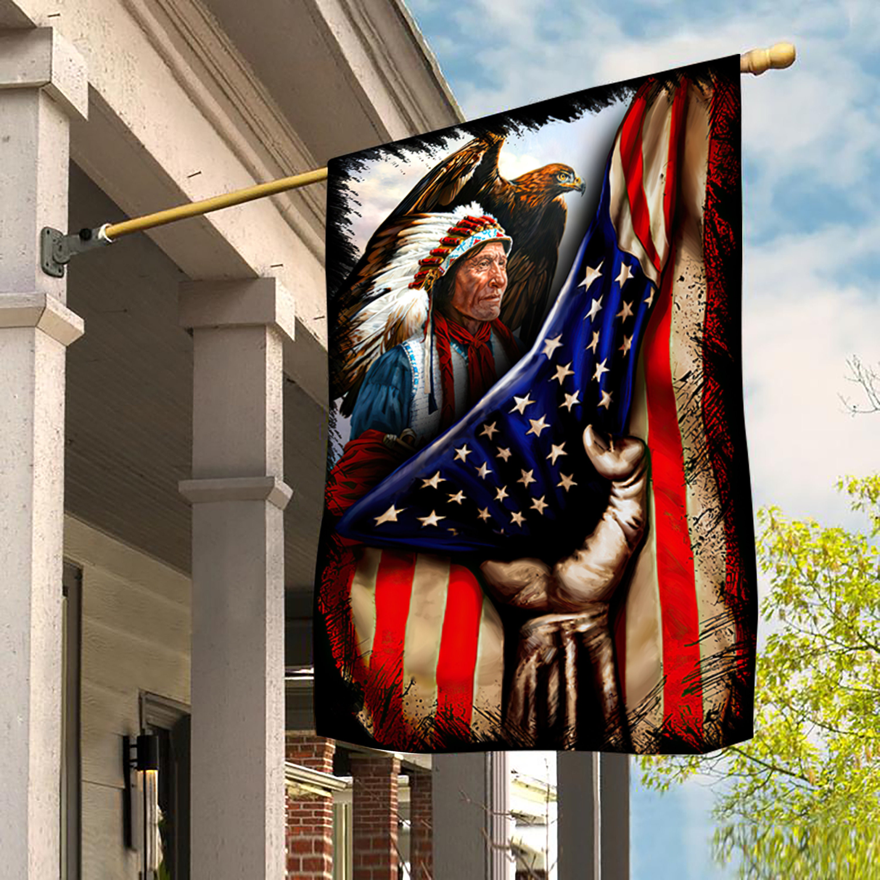 Native Indian Pride Garden Flag Native American Tribal Eagle | Etsy