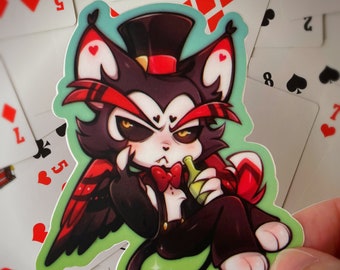 Husker Playing Card Sticker Hazbin Hotel Sticker - Etsy