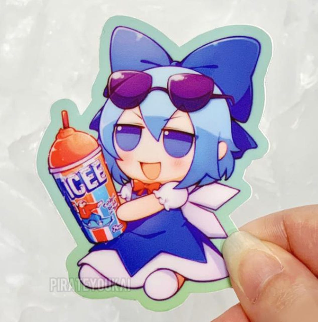 Touhou Fumo Fumo Cirno Icee Sticker - Etsy