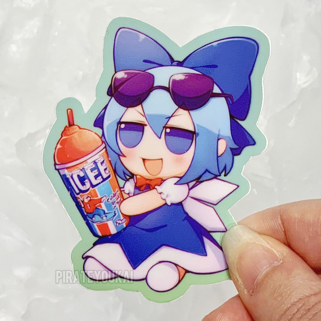 Touhou Fumo Fumo Cirno Icee Sticker - Etsy