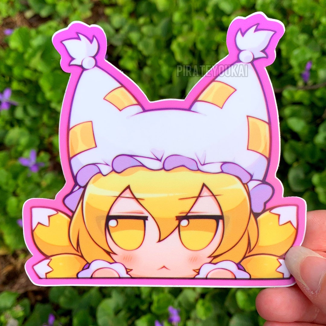 Touhou Fumo Fumo Ran Peeker Sticker - Etsy