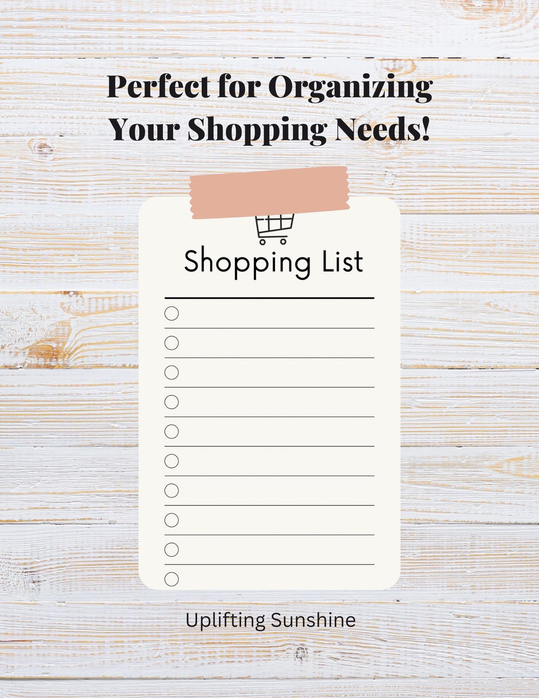 Simple Shopping List | PDF Printable | Staying Organized | Letter ...