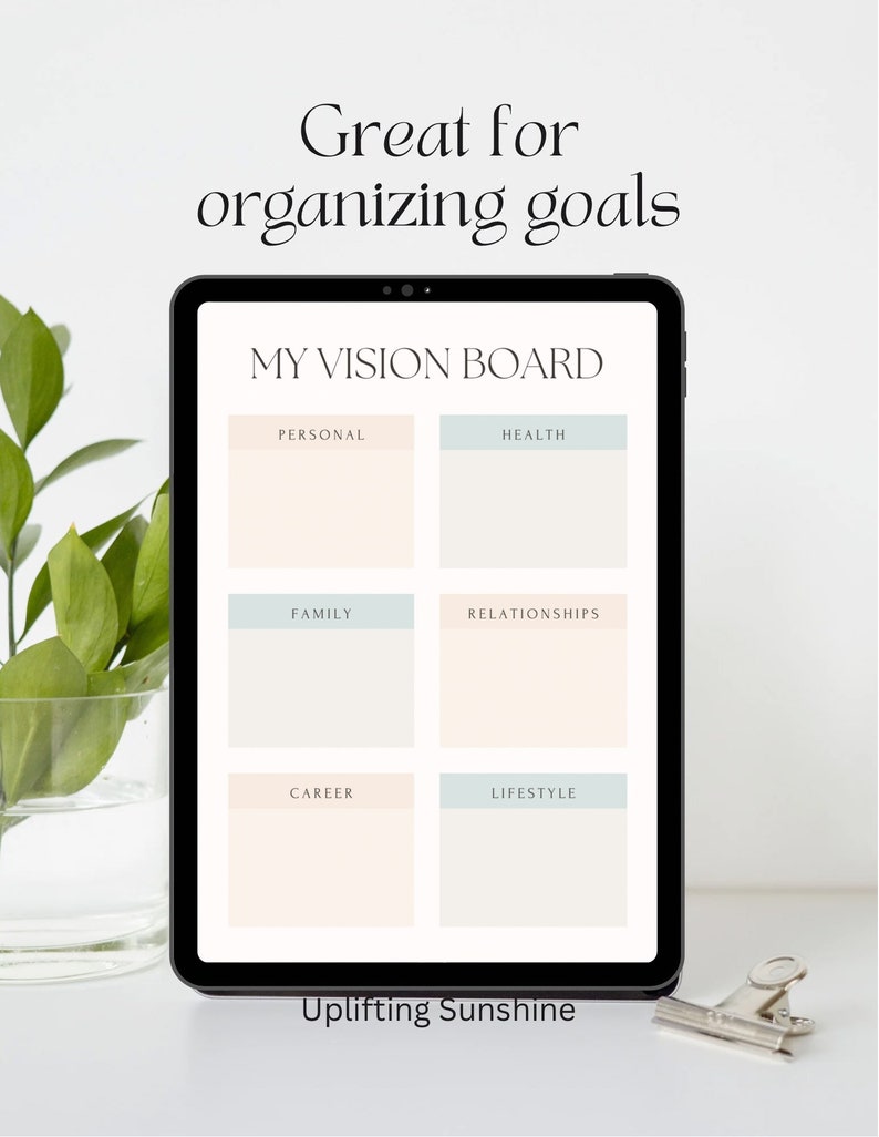 Mini Vision Board Template PDF Printable 2023 - Etsy