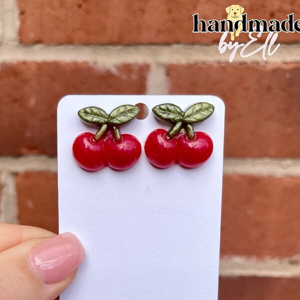 Cherry Earrings - Etsy