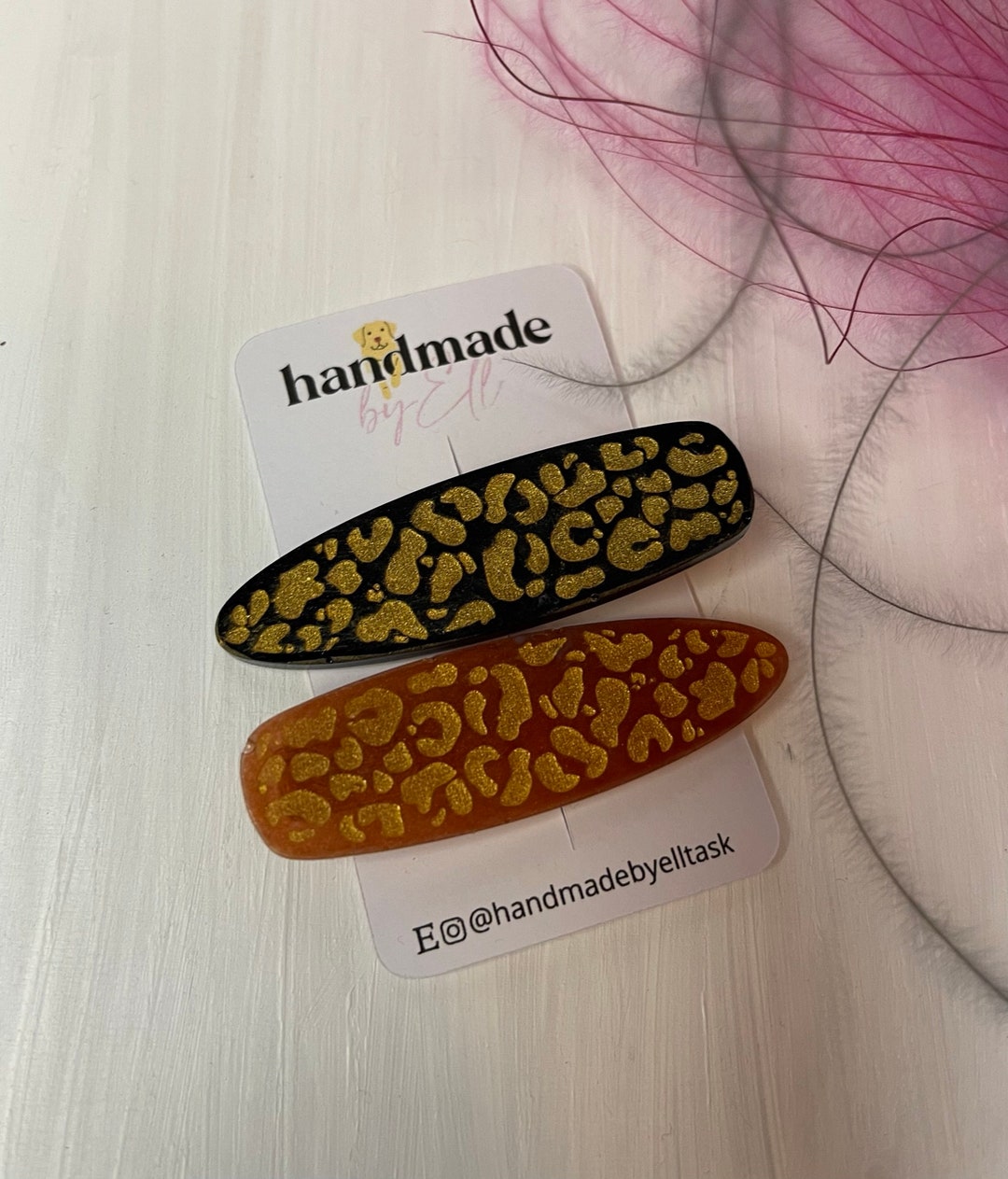 Set of Two Animal/leopard Print Hair Clips - Etsy