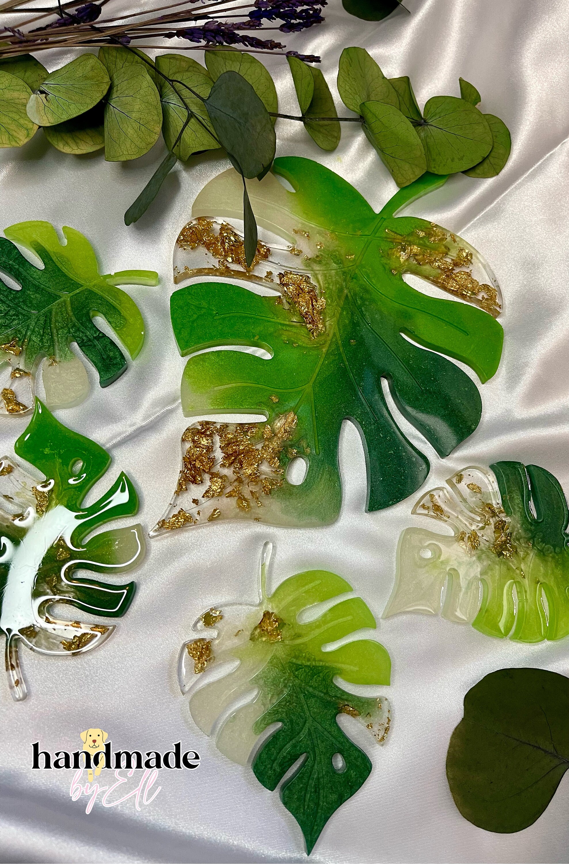 Variegated Monstera Leaf Coaster - Etsy UK