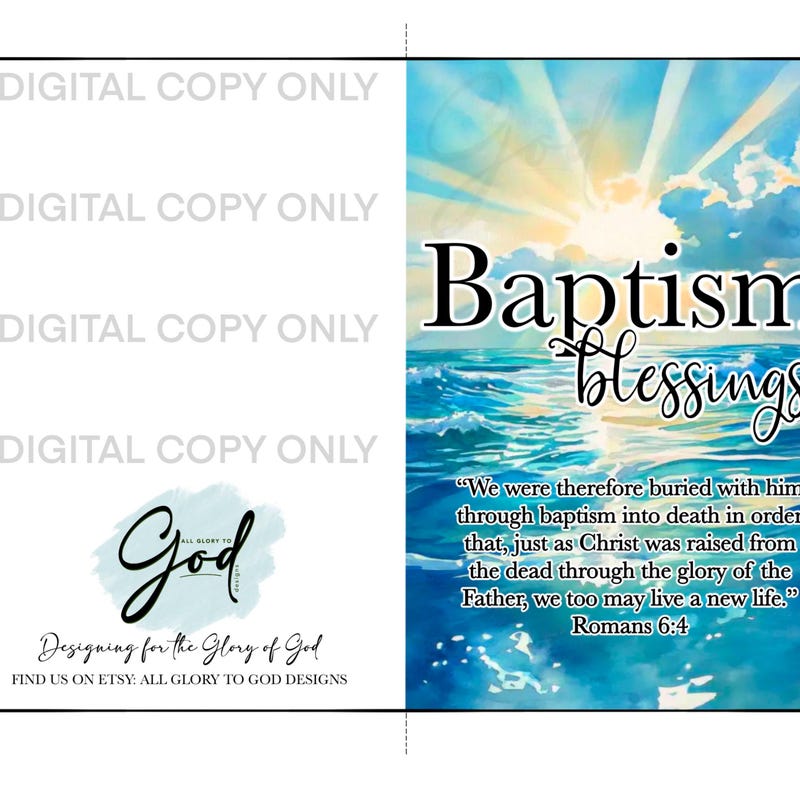 Adult Baptism Card - Etsy