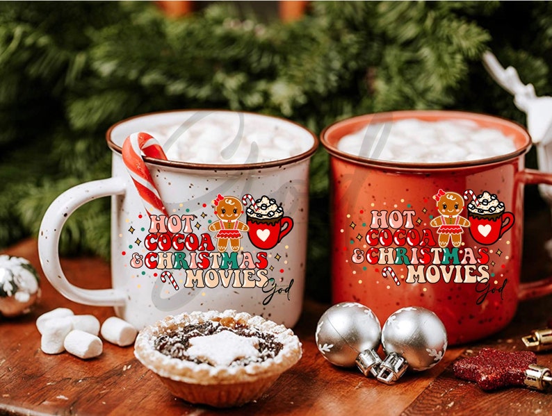 Hot Cocoa and Christmas Movies Png,hot Cocoa Jpg,pdf,gingerbread Girl ...