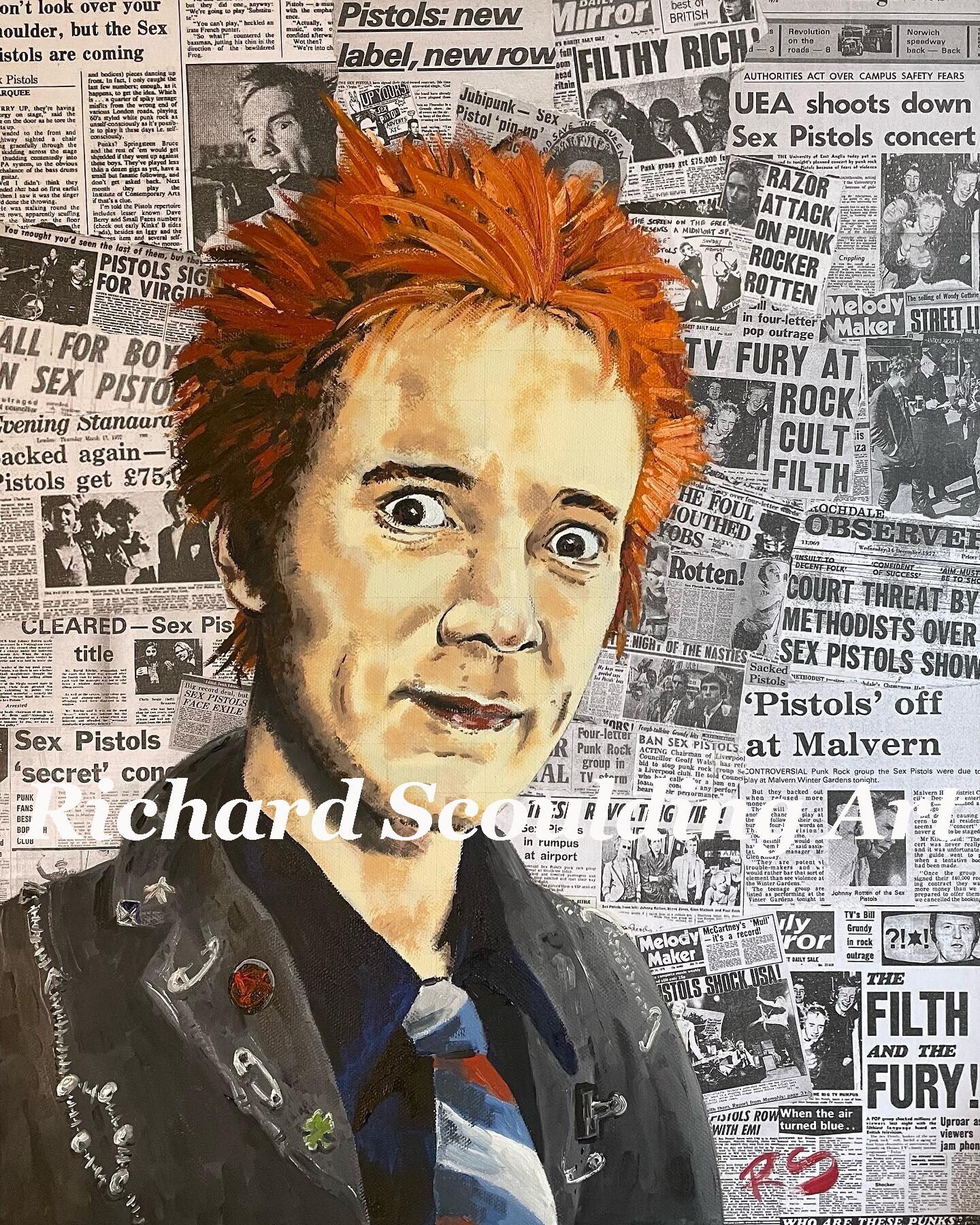 Rotten, Portrait Original Oil Painting on Canvas. - Etsy