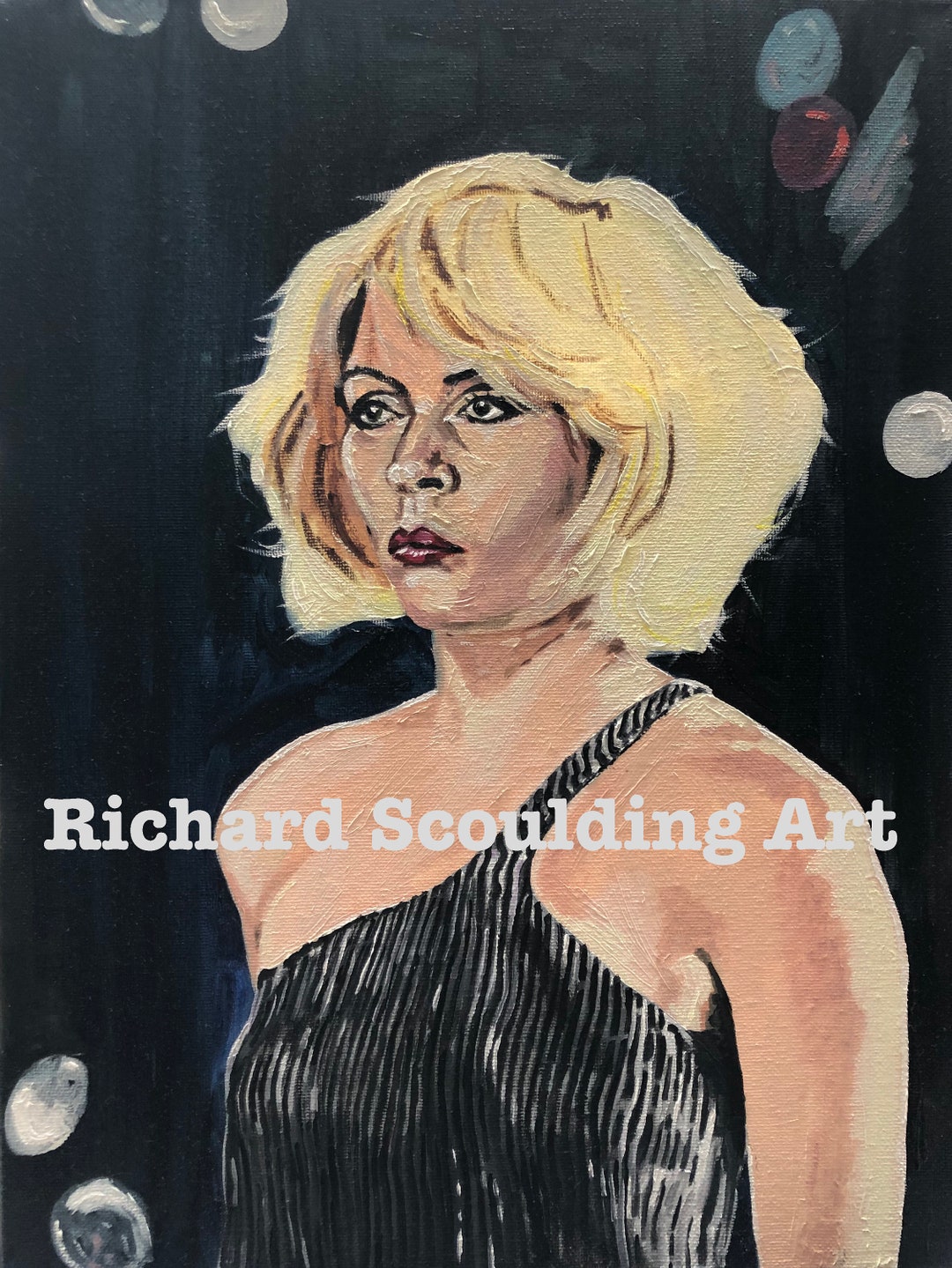Debbie Harry, Blondie, Portrait, ATOMIC BLONDE - Original Oil Painting ...