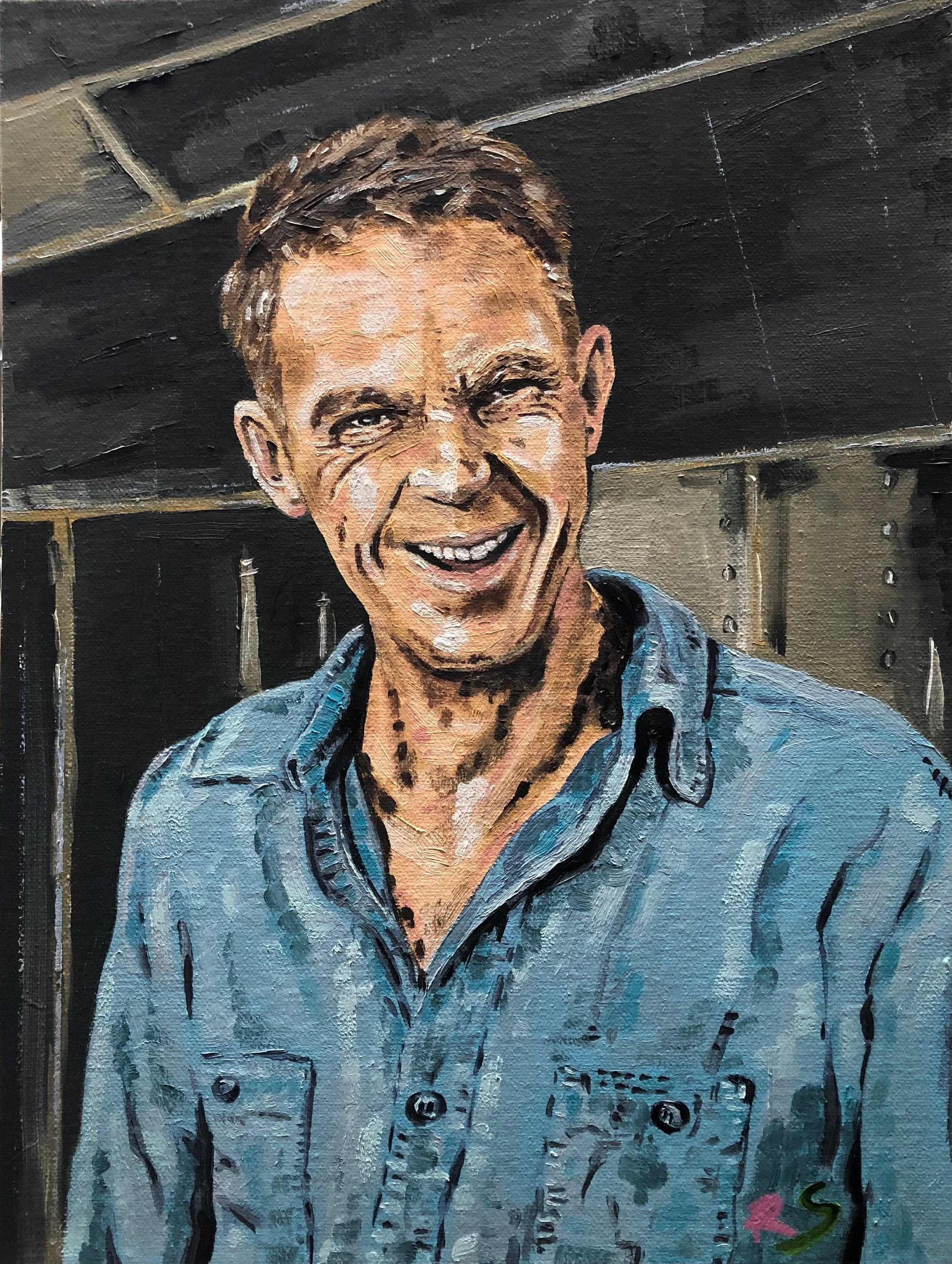 Steve McQueen actor Portrait Original Oil Painting on | Etsy