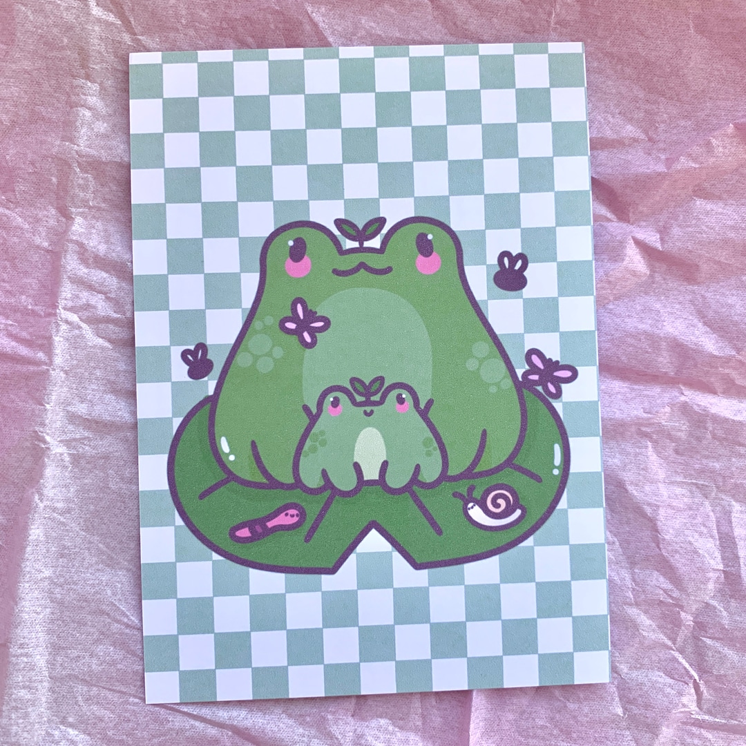 Froggies on Lily Pad Art Print House Decor Art Decor Art Prints Aesthetic Art Prints Nature ...