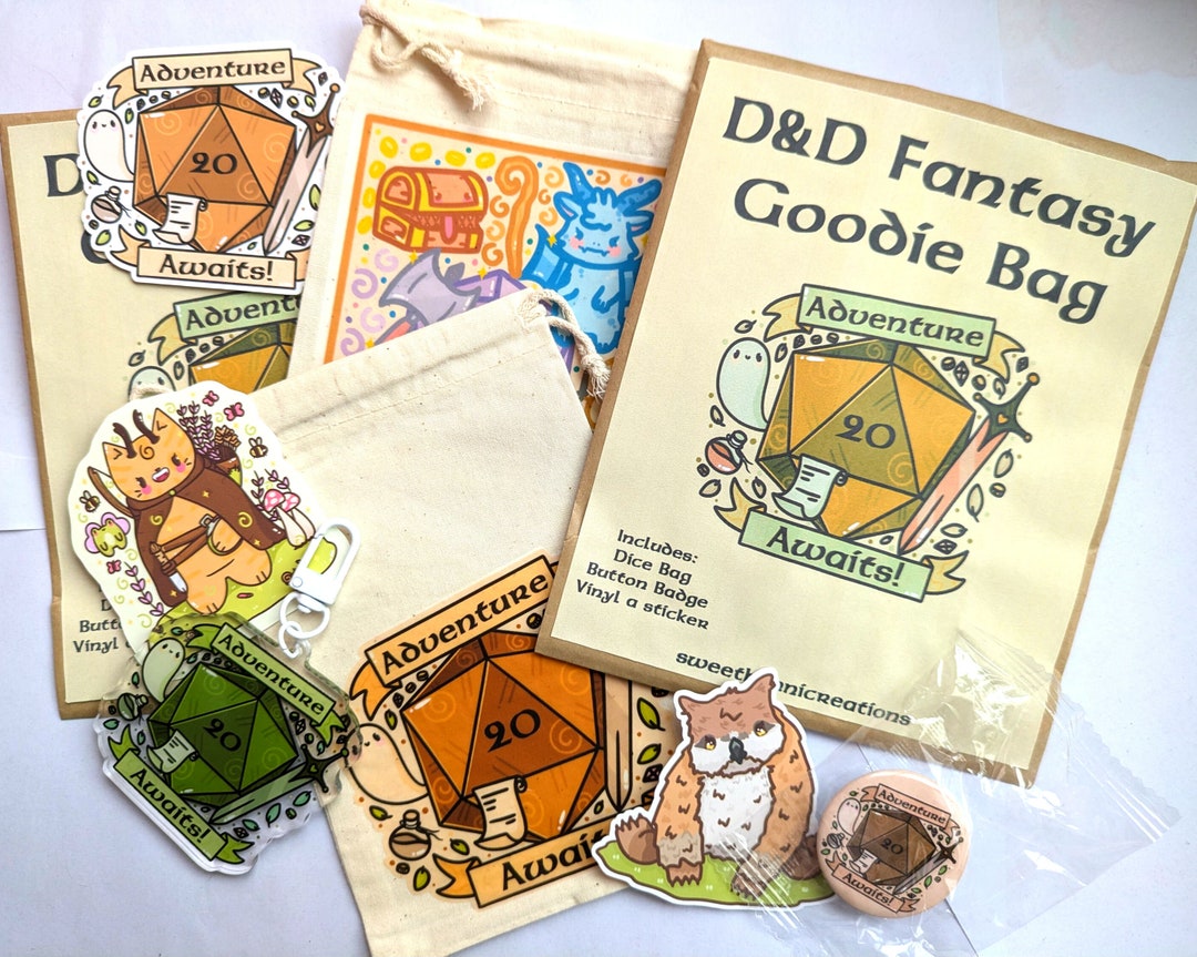 D&D Fantasy Goodie Bag Lucky Dip DND Gift Kawaii Art Gamer Gift ...