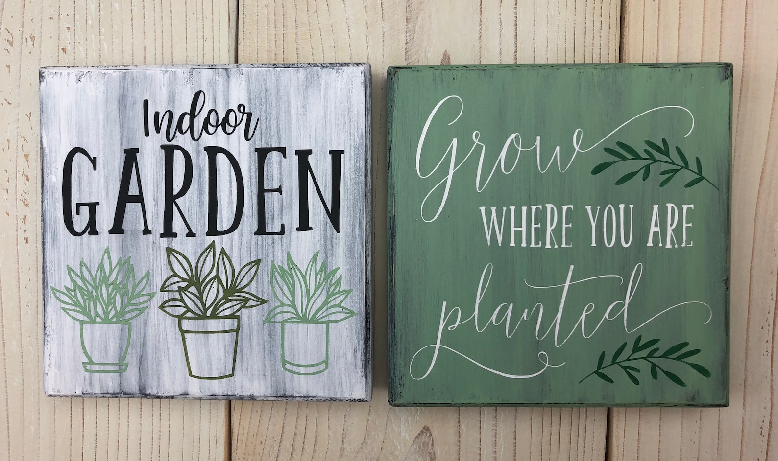 Rustic Plant Themed Mini Signs Rustic Farmhouse Decor Indoor - Etsy