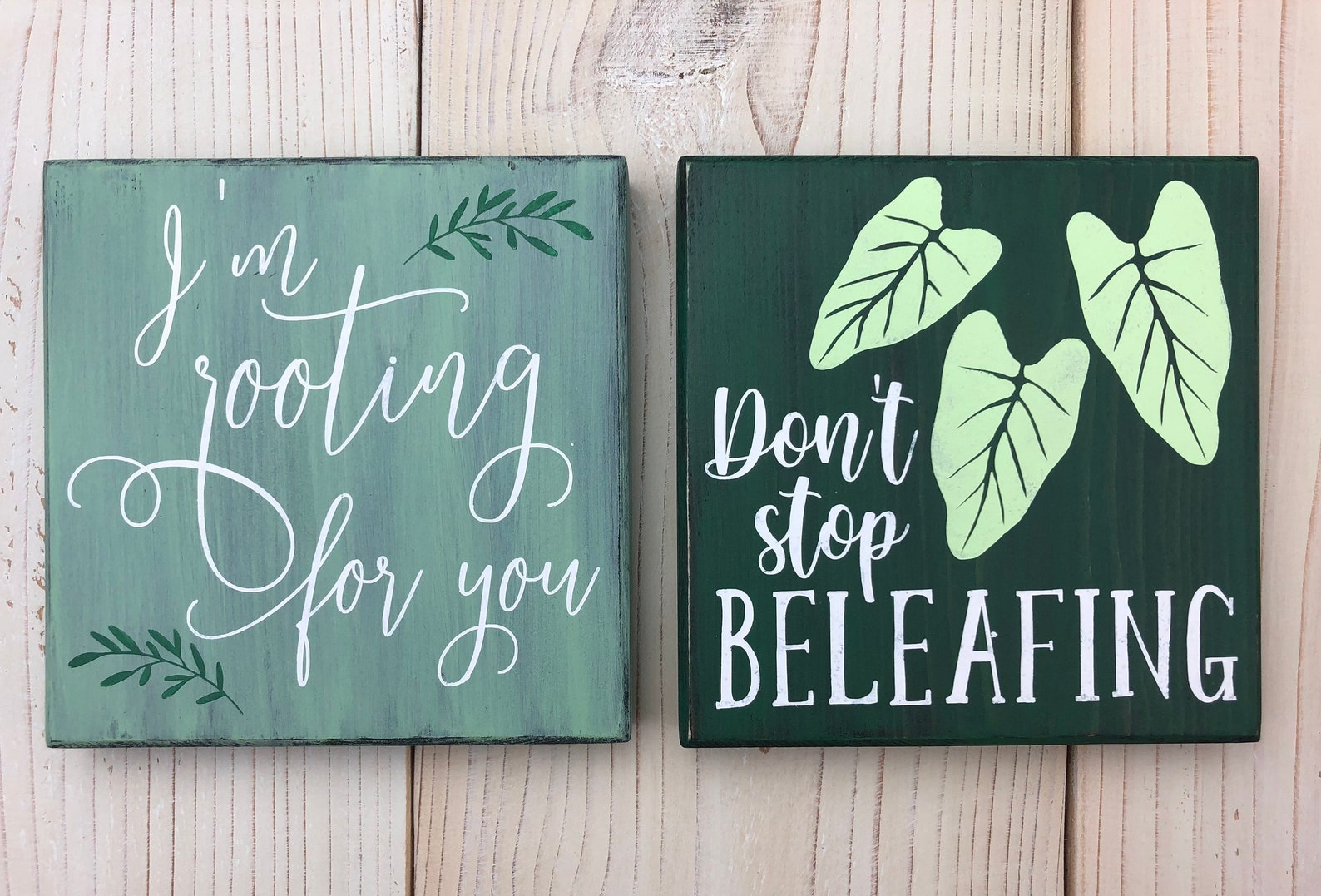 Rustic Plant Themed Mini Signs Rustic Farmhouse Decor Indoor - Etsy